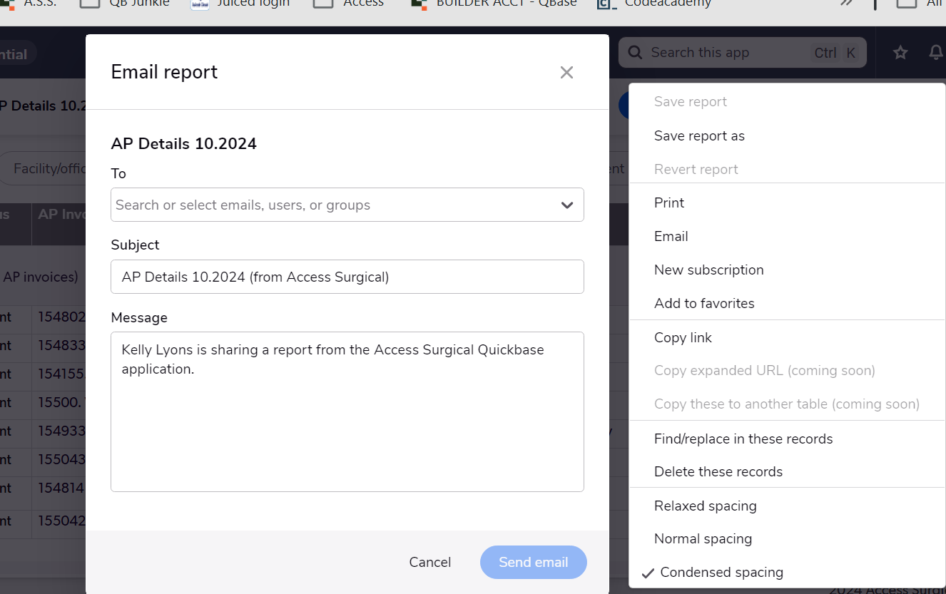Rich text lookup field not displaying correct when emailing a report | Qrew Discussions