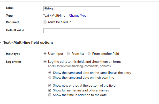 Log changes made on a form | Qrew Discussions