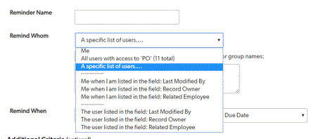 Sending Reminder to Specific user in a field by creating Reminder ...