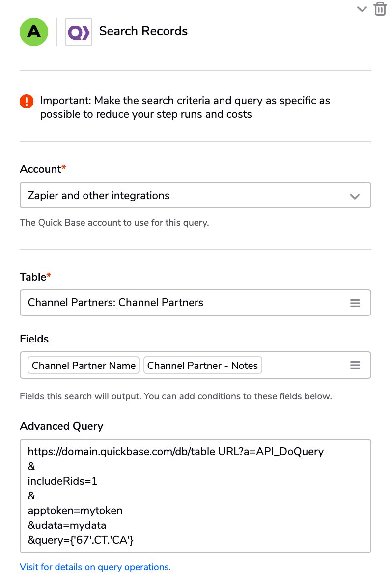 Using Api Doquery Within The Advanced Query On A Pipeline In Search