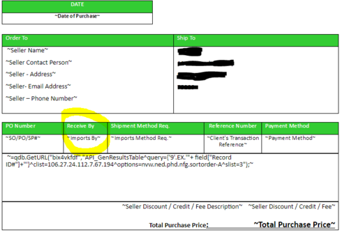 Printable PO Issue with lookup field | Qrew Discussions