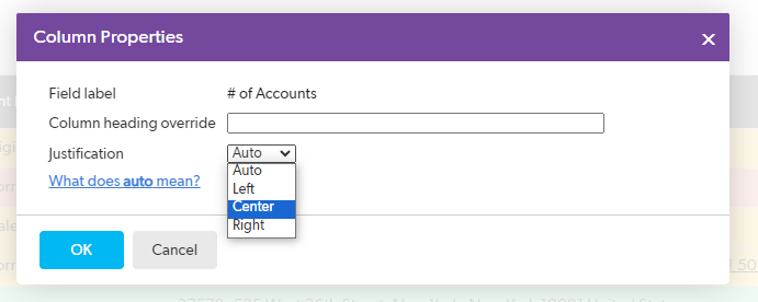 Justifications for Table Report Columns | Qrew Discussions