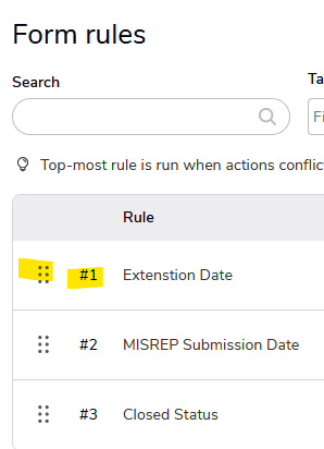 Can you reorder Form Rules in the new Forms Designer? | Qrew Discussions