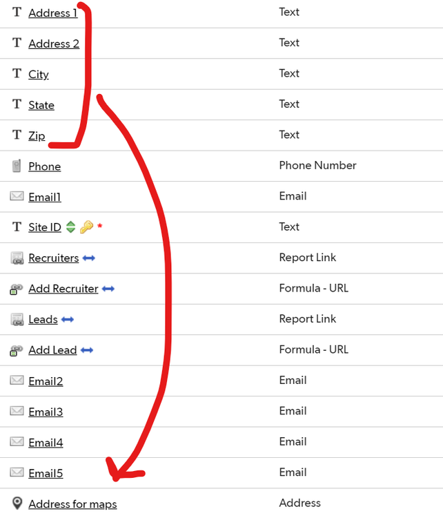 Populate Address field using separate address field listings | Qrew ...