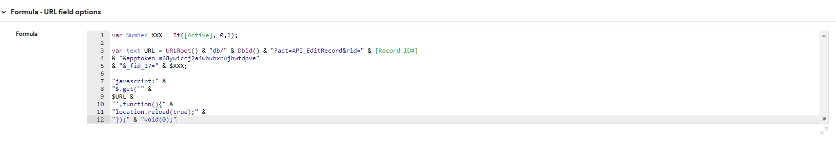 JS code in the URL formula field | Qrew Discussions